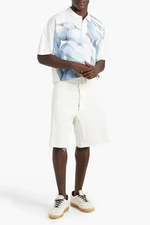 MAISON MARGIELA Belted Herringbone Cotton Shorts