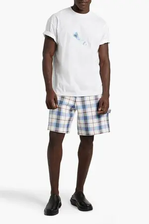 Jacquemus Checked Cotton-blend Drill Shorts