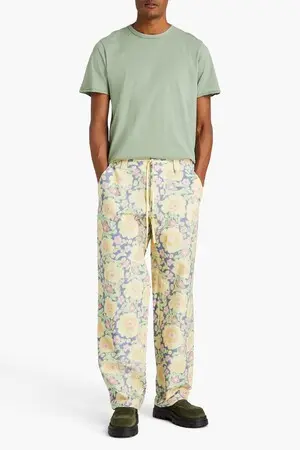 Jacquemus Taiolo Floral-print Cotton Pants