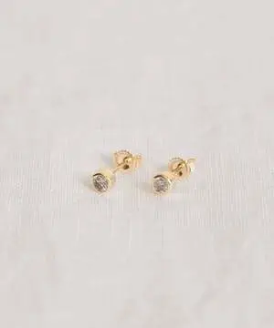 Jenni Kayne Stevie Diamond Stud Earrings - Gold,grey