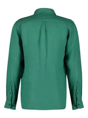 120% Lino Long-sleeve Linen Shirt - Green