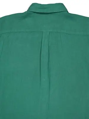 120% Lino Long-sleeve Linen Shirt - Green