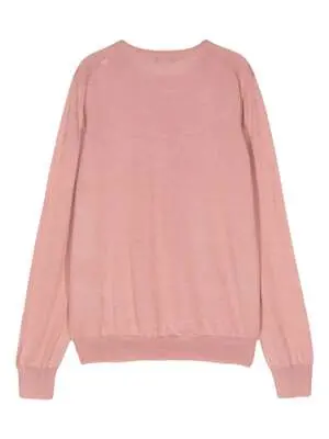 BARBA NAPOLI Fine-knit Virgin Wool-silk Jumper - Pink