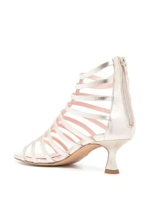 ANNA F. 55mm Leather Sandals - Gold