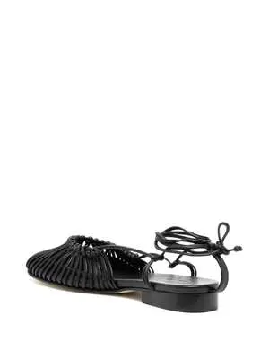 Hereu Mantera Knotted Leather Sandals - Black