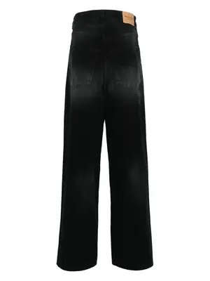 Balenciaga Mid-rise Wide-leg Jeans - Black