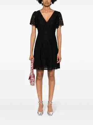 Michael Kors V-neck Lace Mini Dress
