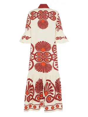 La DoubleJ Artemic Geometric-print Dress - Neutrals