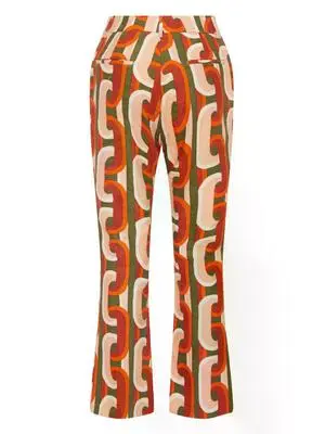 La DoubleJ 24/7 Prometheus-print Kick-flare Trousers