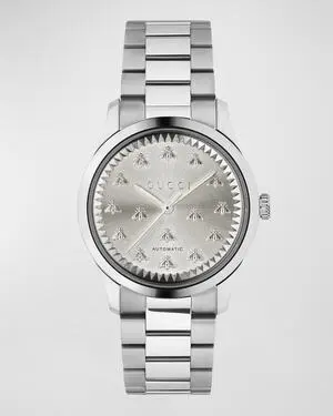 Gucci G-Timeless Multibee Automatic Watch, 38mm - Silver