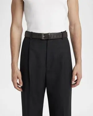 Bottega Veneta Watch-buckle Intrecciato Leather Belt - Dkbrwn