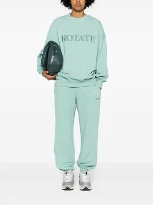 ROTATE BY BIRGER CHRISTENSEN Logo-embroidered Track Pants - Green