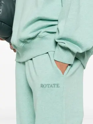 ROTATE BY BIRGER CHRISTENSEN Logo-embroidered Track Pants - Green