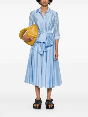 DRHOPE Flared Midi Shirtdress - Blue