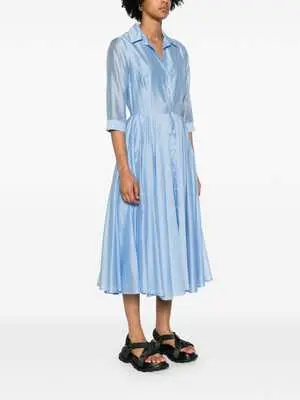 DRHOPE Flared Midi Shirtdress - Blue