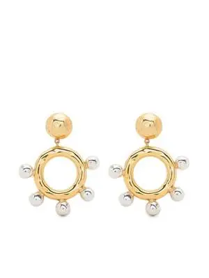 PATOU Faux-pearl Embellished Drop Earrings - Gold