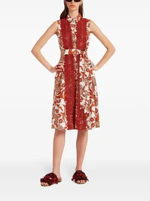 La DoubleJ Tootsie Lace-panel Midi Dress