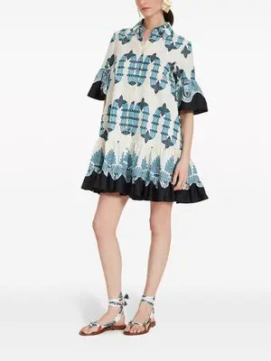 La DoubleJ Choux Sirocco Print Shirtdress - White