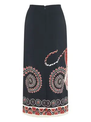 La DoubleJ Gattopardo-print Pencil Skirt