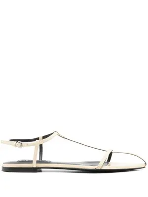 JIL SANDER Cage Flat Sandals - Neutrals