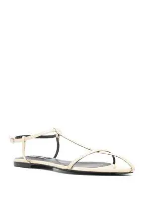 JIL SANDER Cage Flat Sandals - Neutrals