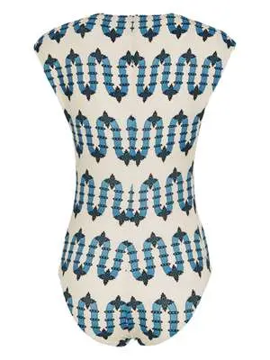 La DoubleJ Geometric-print Bathing Suit