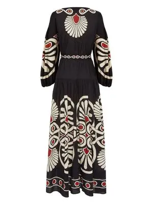 La DoubleJ Viviana Geometric-print Dress - Black
