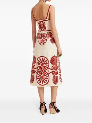 La DoubleJ Geometric-print Dress - Neutrals