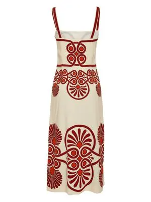 La DoubleJ Geometric-print Dress - Neutrals