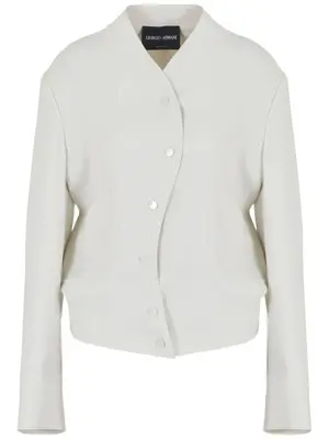 Giorgio Armani Collarless Jacket - Neutrals