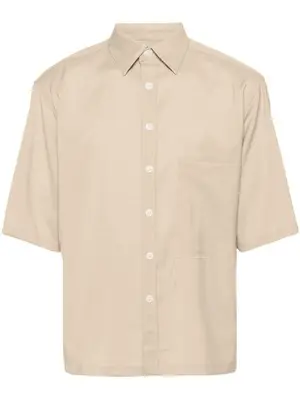 COSTUMEIN Stefano Chest-pocket Short-sleeve Shirt - Neutrals