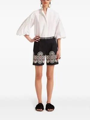 La DoubleJ Medallion Print Cotton Shorts
