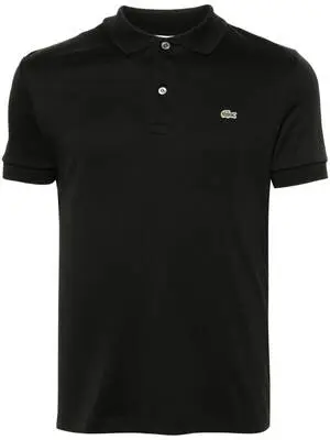 Lacoste Logo-patch Jersey Polo Shirt - Black