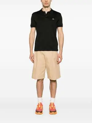 Lacoste Logo-patch Jersey Polo Shirt - Black