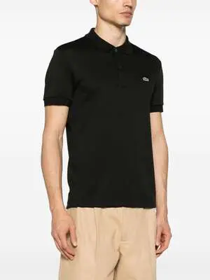Lacoste Logo-patch Jersey Polo Shirt - Black