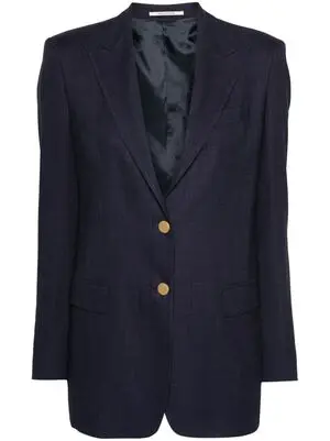 Tagliatore Single-breasted Jacquard Blazer - Blue