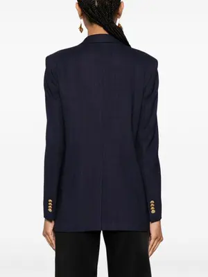 Tagliatore Single-breasted Jacquard Blazer - Blue