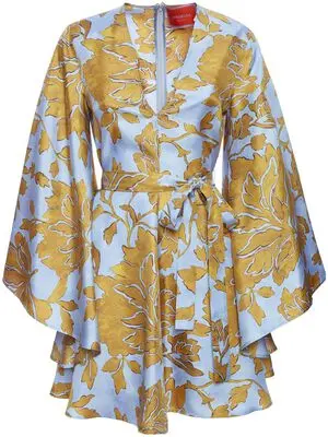 La DoubleJ Magnifico Silk Minidress - Yellow