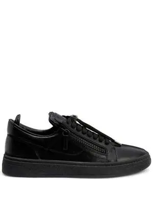 GIUSEPPE ZANOTTI Gz94 Double-zip Low-top Sneakers - Black