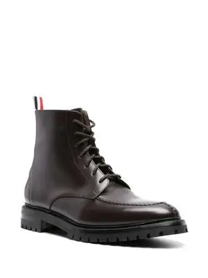 Thom Browne Wingtip Leather Boots - Brown