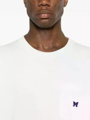 Needles Butterfly-embroidered T-shirt - Neutrals