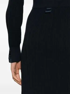 Thom Browne Plissé Virgin-wool Midi Skirt - Blue