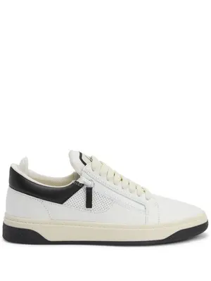 GIUSEPPE ZANOTTI Gz94 Double-zip Low-top Sneakers - White