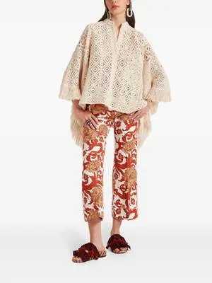 La DoubleJ Hendrix Cropped Trousers - White