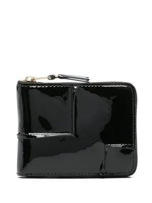 Comme Des Garçons Reversed Hem Leather Wallet - Black