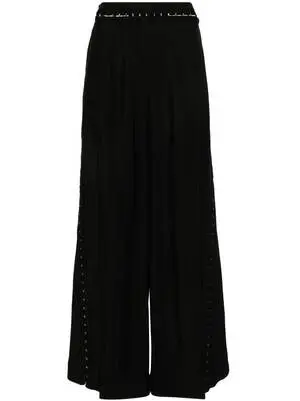 MUGLER Hook & Eye Wide-leg Trousers