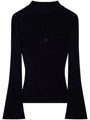 COURREGES Cut-out Ribbed Jumper