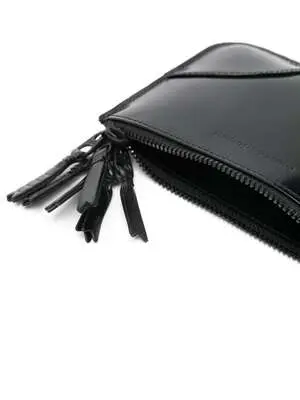 Comme Des Garçons Zipper Medley Leather Wallet - Black