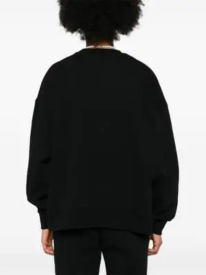 ROTATE BY BIRGER CHRISTENSEN Logo-patch Organic-cotton Sweatshirt - Black