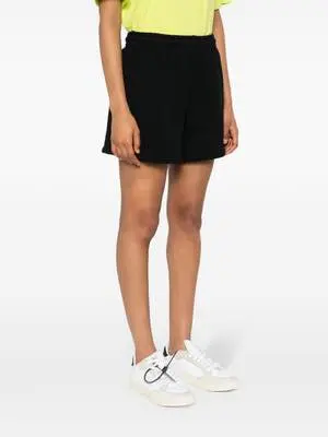 ROTATE BY BIRGER CHRISTENSEN Logo-embroidered Track Shorts - Black
